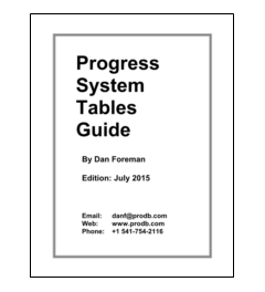 Progress system tables guide